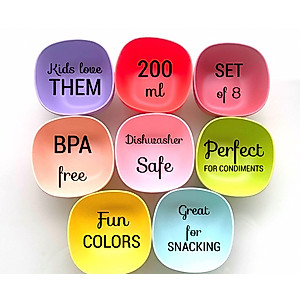 Mini bowls 8 piece set bamboo fiber snack bowls dipping sauces dessert bowls small bowls tiny bowl set