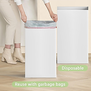 13 Gallon Disposable Trash Cans, 4 Pack, Reusable Portable Garbage Can, Disposable Trash Cans for Parties, Pop Up Trash Cans for Parties, Suitable for Parties, Weddings, Birthdays, Picnics, Trips
