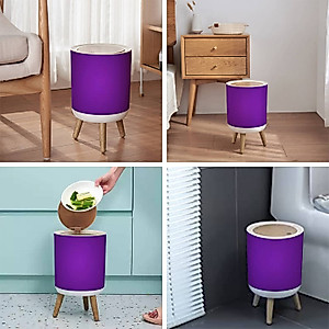 LGCZNWDFHTZ Small Trash Can with Lid for Bathroom Kitchen Office Diaper Smooth Elegant Gradient Purple Well Using as Design Bedroom Garbage Trash Bin Dog Proof Waste Basket Cute Decorative
