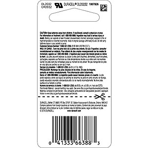 DURACELL Procter & Gamble DURDL2032B2PK Duracell Coin Cell General Purpose Battery