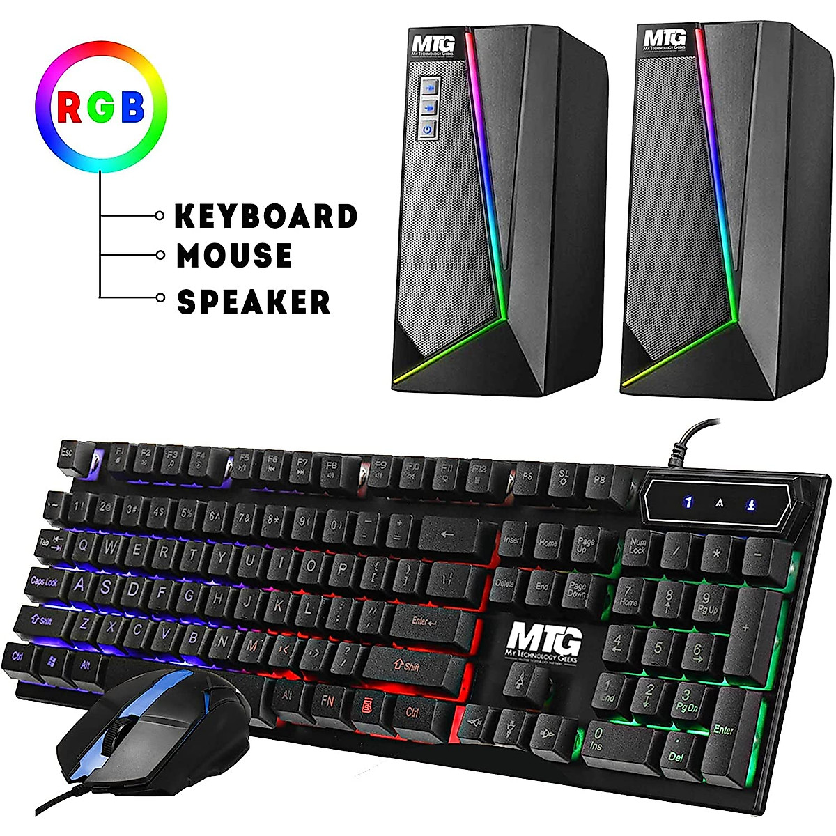 Lenovo ThinkCentre Computer Desktop PC, Intel Core i5 4th Gen, 16GB RAM, 2TB HDD, MTG New 22 inch LED Monitor, RGB Speaker and Keyboard Mouse, WiFi, Windows 10 Pro (Renewed)