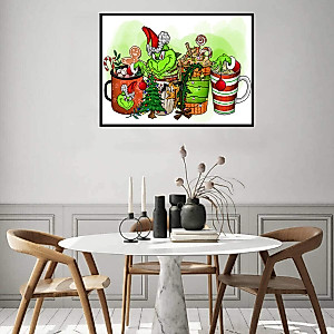 ARPADAMO Adult Beginner Christmas Diamond Art Painting Kit, Full Diamond Diamond Dot Painting Beginner, Round 5D Paint & Diamond Art Painting Set DIY Adult Craft Kit (11.8x15.7in)