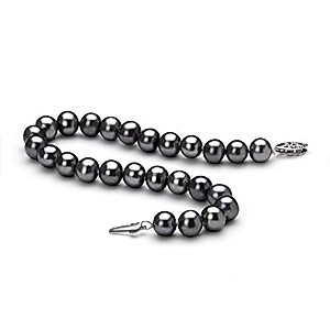 Black 6-7mm AA Quality Freshwater 925 Sterling Silver Cultured Pearl Bracelet For Women-7 in length