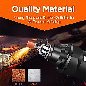 Sanding Bits for Dremel Rotary Tool, Grinding Stones Sanding Drill Bits with 1/8" Shank, Aluminum Oxide Sanding Accessories to Metal Rust Removal/Smoothing/Sharpening, 45Pcs