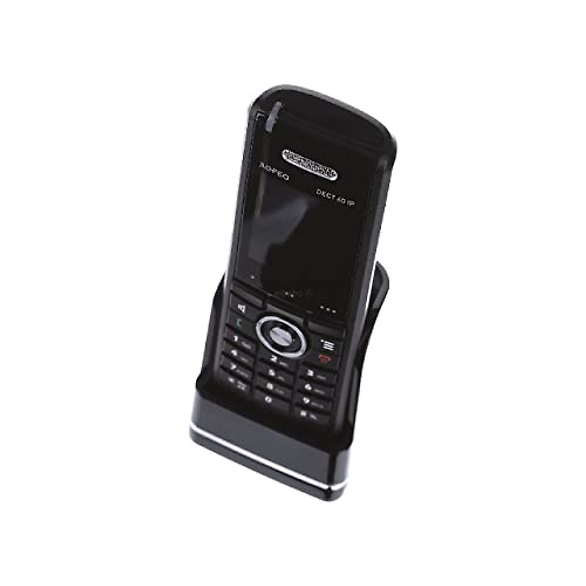 Snom M65 Professional DECT-Mobilteil (250 Stunden Standby, 2 Zoll 176 x 220 Pixel TFT, SW OTA-Upgrade, Vibrationsalarm, Gürtelclip, beleuchtete Tastatur), Schwarz, 00003969