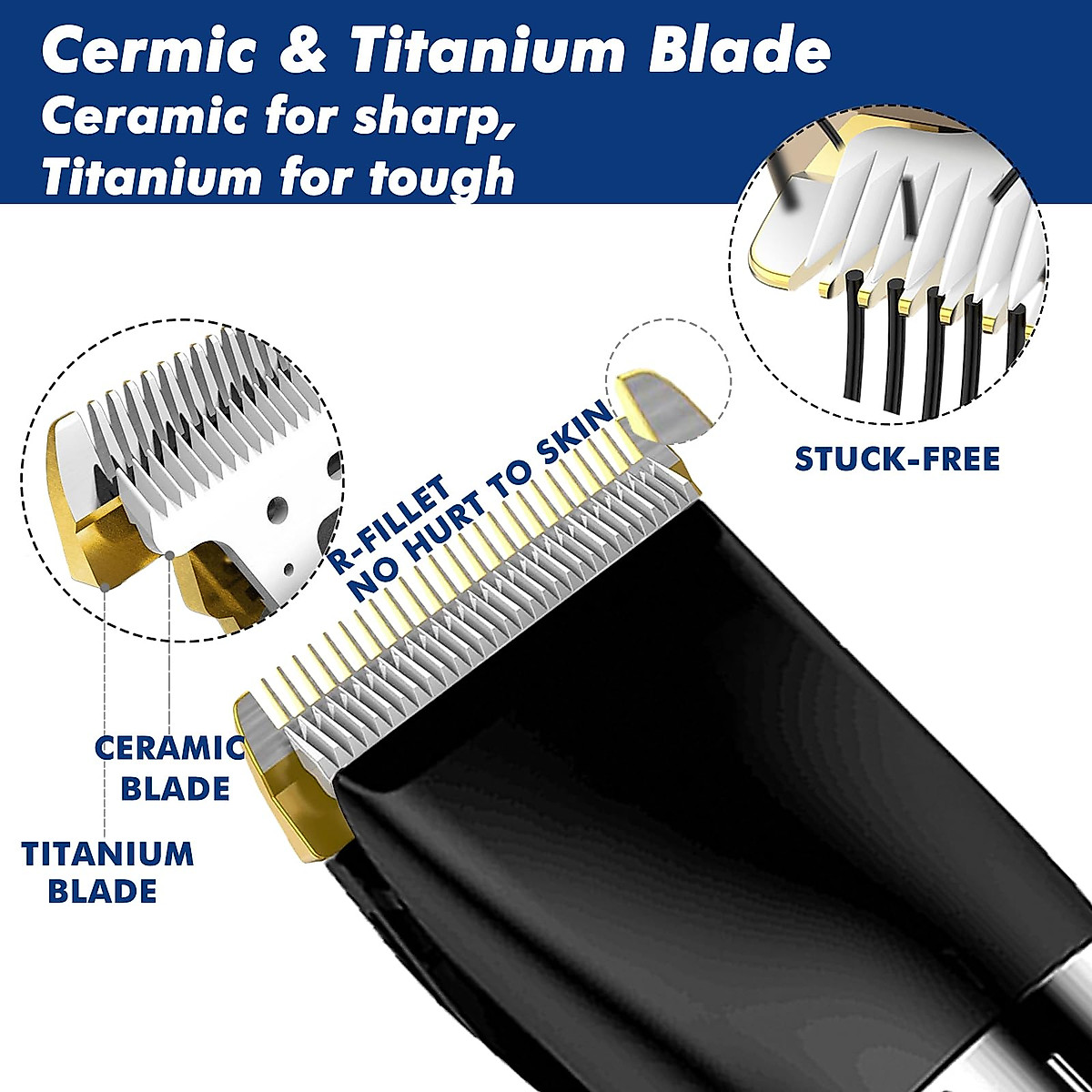 Hair Clippers for Men Professional, Cordless Beard Trimmer Mens Cutting Kit Barbers Haircut Electric Grooming Machine - USB Rechargeable & Waterproof with LED Display