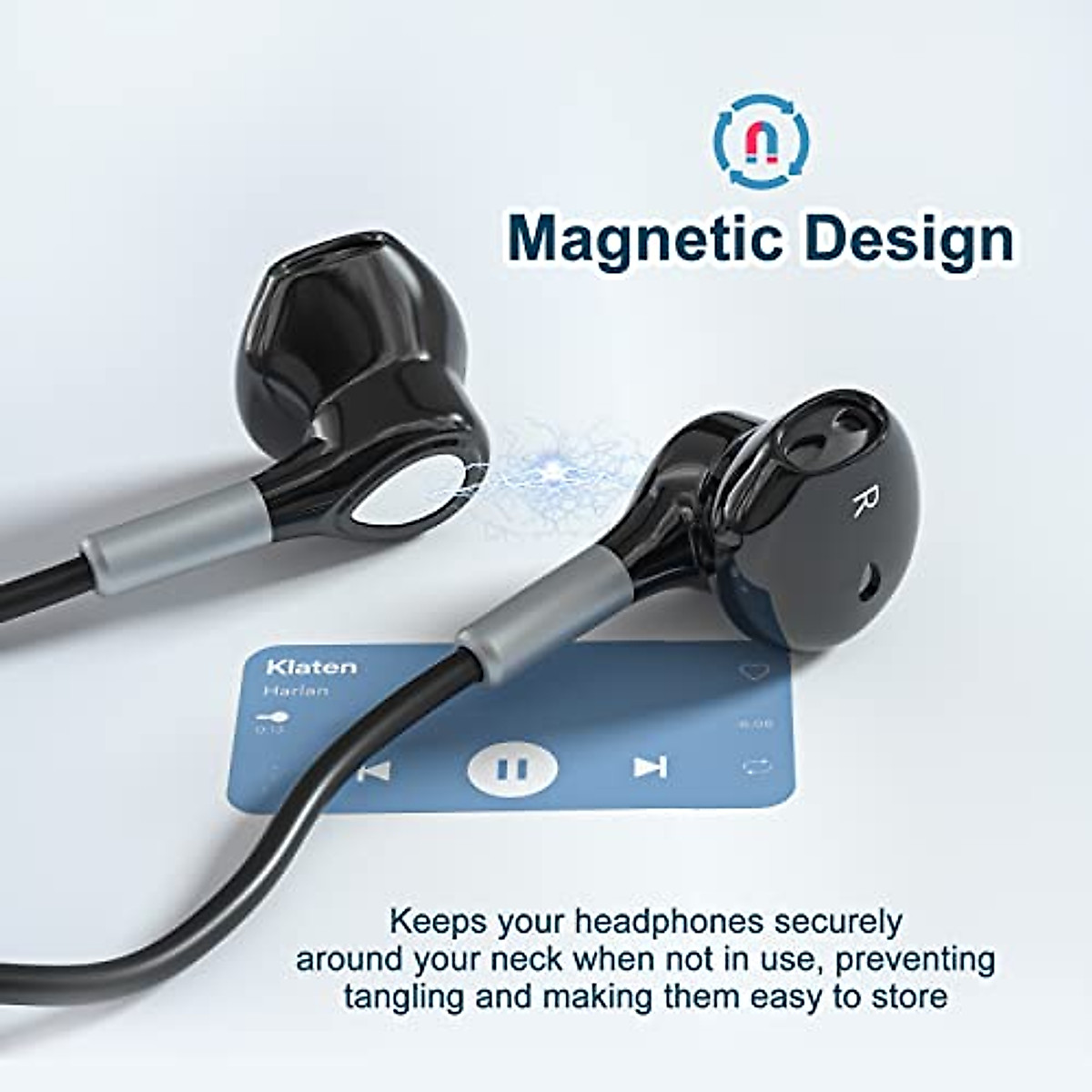 Gsangoo for iPhone Headphones Wired, MFi Certified Lightning Headphones for iPhone 14 13 12 11 Pro Max Earbuds Wired with Microphone Wired Control Magnetic in-Ear Earphones for iPhone SE XR XS 8 Plus