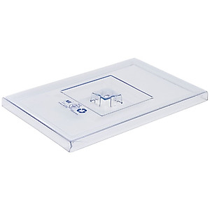 5 1/4 and 12 gal Clear Plastic Replacement Ingredient Bin Lid - 14 3/4"L x 9 1/2"W x 1"H