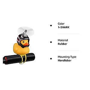 NEKRASH Duck Bike Bell, Rubber Duck Bicycle Accessories with LED Light, Cute Propeller Handlebar Bicycle Horns for Kids Toddler Children Adults Sport Outdoor