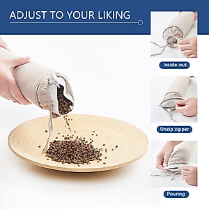 Buckwheat Pillow for Sleeping 3" x 16" Organic Cotton Adjustable Firm Cervical Roll Bolster Cylinder Recliner Neck Roll Pillow for Sleeping Pain Relief Round Neck Support Lumbar Bed Legs Back Yoga