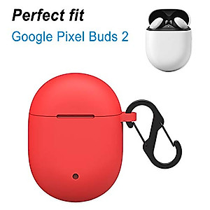 Aotao Silicone Case for Google Pixel Buds 2,Soft and Flexible,Scratch/Shock Resistant Silicone Cover for Google Pixel Buds 2 Headphones (Google Pixel Buds 2, Red)
