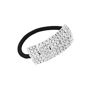 Xiwstar 3Pcs Fashion Elastic Scrunchies Rhinestone Hair Ties Ponytail Holder Headband Hair Accessories for Women Girls Hair Bands