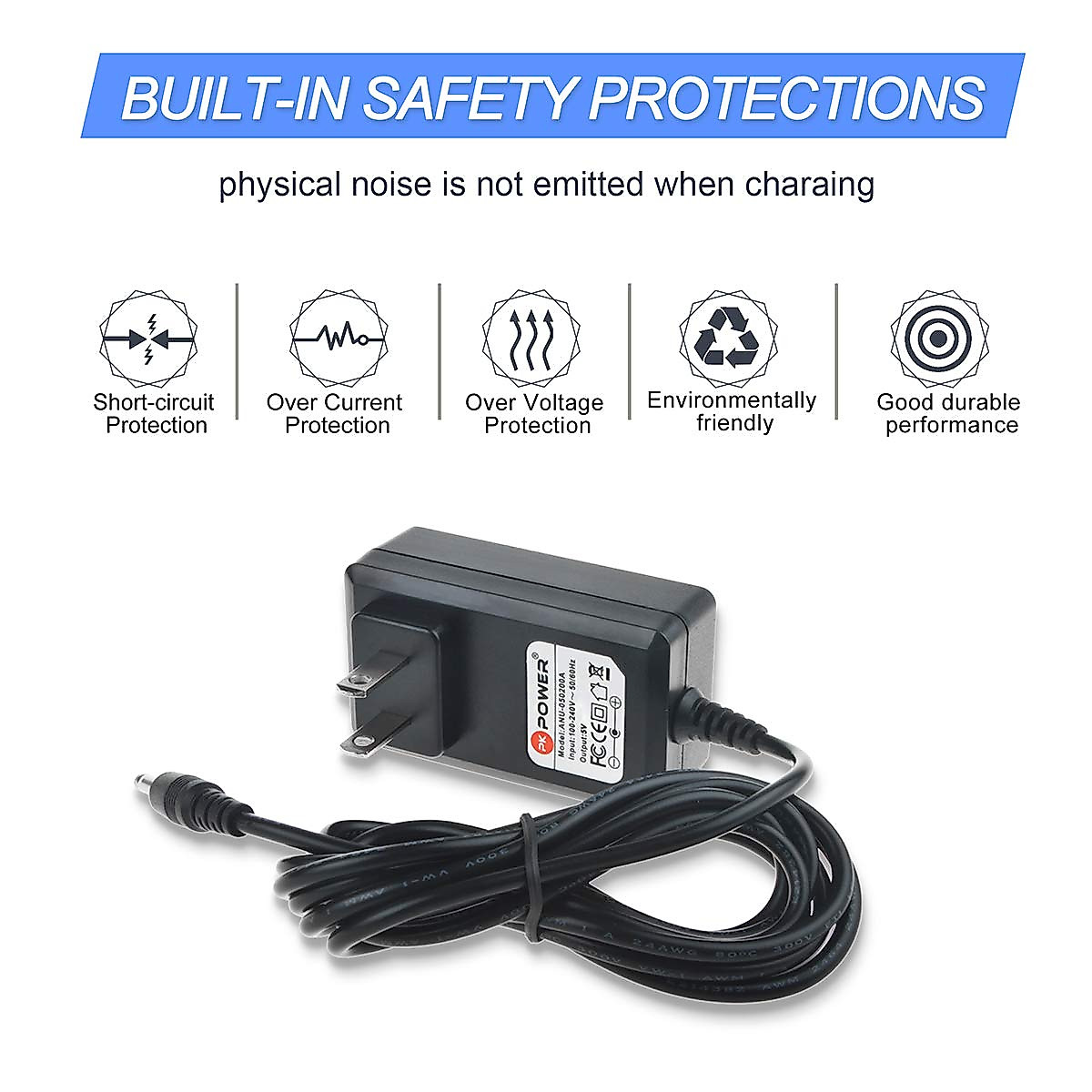 PKPOWER AC Adapter Compatible with Remington Shaver PG525 PG6135 PG6145 PG-6145 PG6155 PG-6155 PG6025 PG6060, Power Supply for MB-4020 MB4020 PR6125 PG6137 PR-6125 PG-6137 RP00235 Power Cord