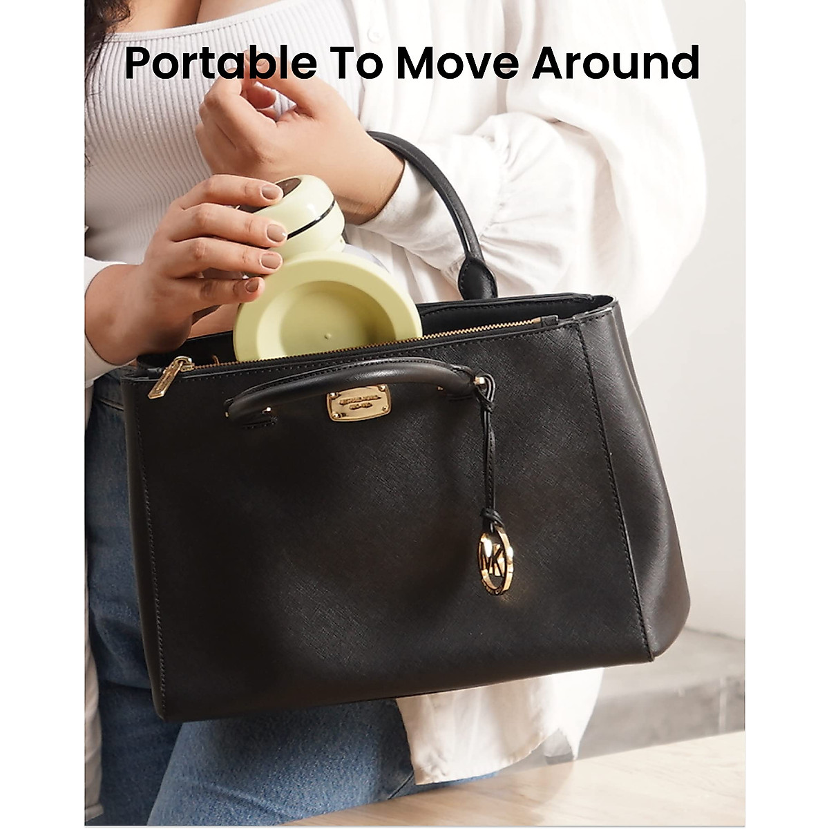 bonoch Wearable Breast Pump Hands Free, Electric Breast Pump, Portable Breast Pump, Dust Covers, Nipple Ruler, 3Modes&9Levels, Food Grade Silicone, 120min Battery, USB C Port, 19+22+26mm Flanges