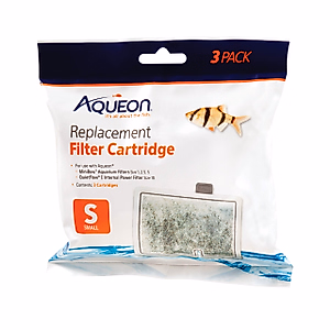 Aqueon Aquarium Fish Tank Replacement Filter Cartridges Small - 3 pack