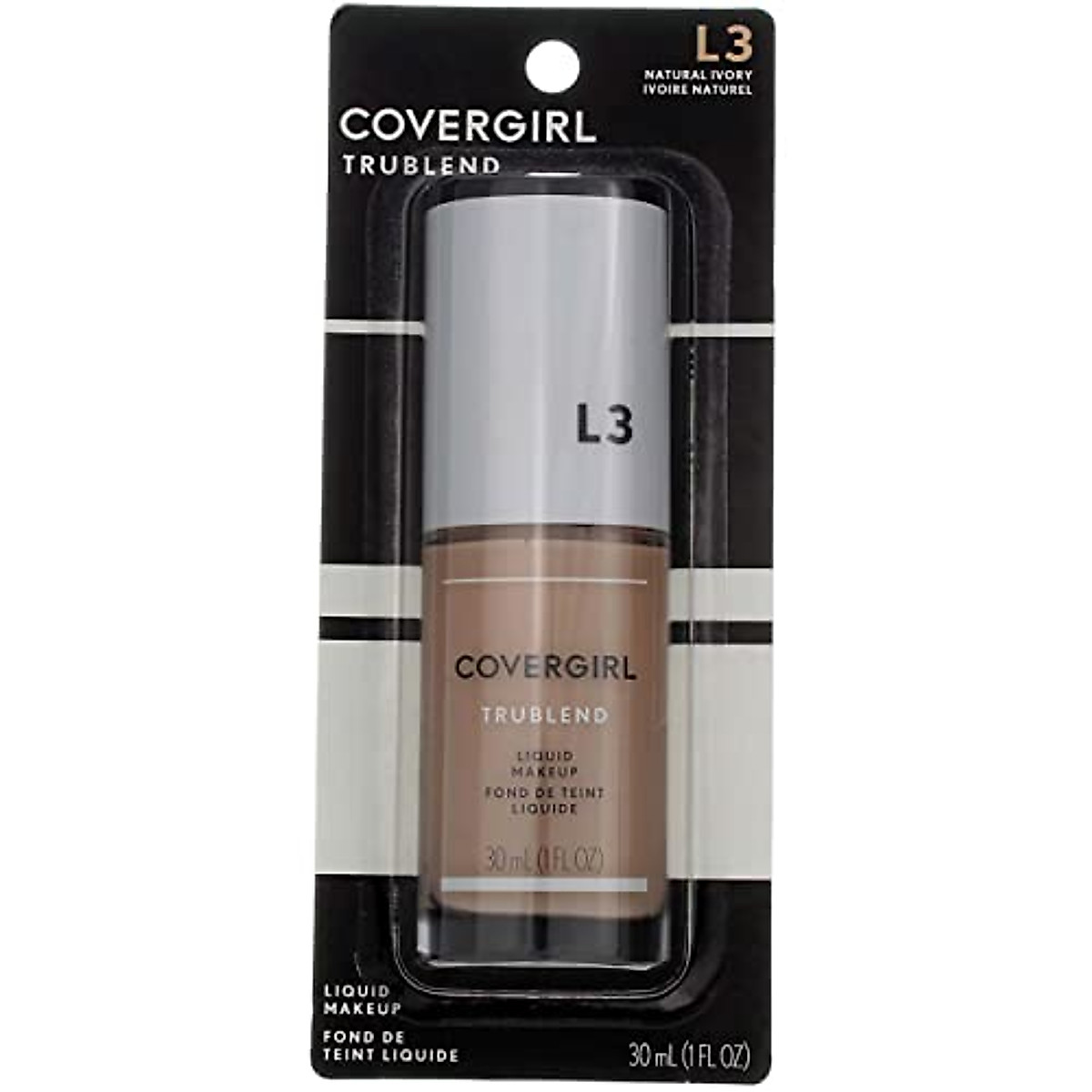 COVERGIRL Trublend Oil-Free Liquid Foundation, Lightweight, Dewy Finish, 1 Fl Oz, Hydrating Foundation, Moisturizing Foundation, Cruelty-Free Foundation, Blends Seamlessly, Won't Clog Pores