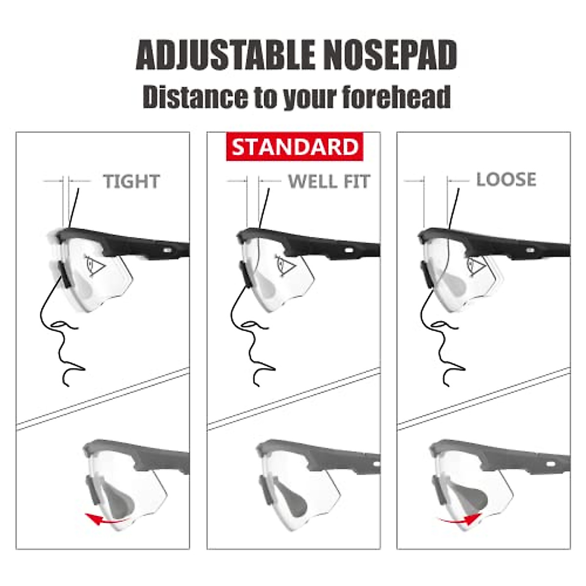 HUNTERSKY HTS ballistic Glasses men S57 gun safety glasses tactical glasses, eye protection for shooting range OSHA Medical Dental