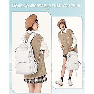 UPPACK Backpack For WomenAesthetic White Backpack For Men Lightweight Gym Backpack Casual Daypack Laptop Backpack College