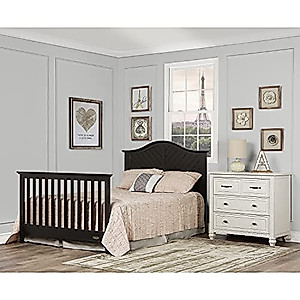 Dream On Me Ella 5-in-1 Full Size Convertible Crib in Dark Brown, Greenguard Gold Certified