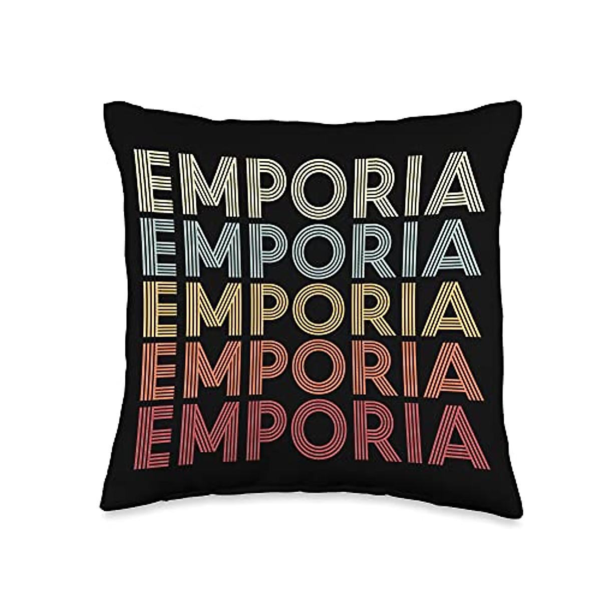 Emporia Virginia Emporia VA Retro Vintage Text Throw Pillow