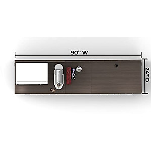 BREAKtime Buffet Sideboard Kitchen Break Room Lunch Coffee Kitchenette Model 8007 3 pc Espresso – Factory Assembled (Furniture Items Purchase ONLY)