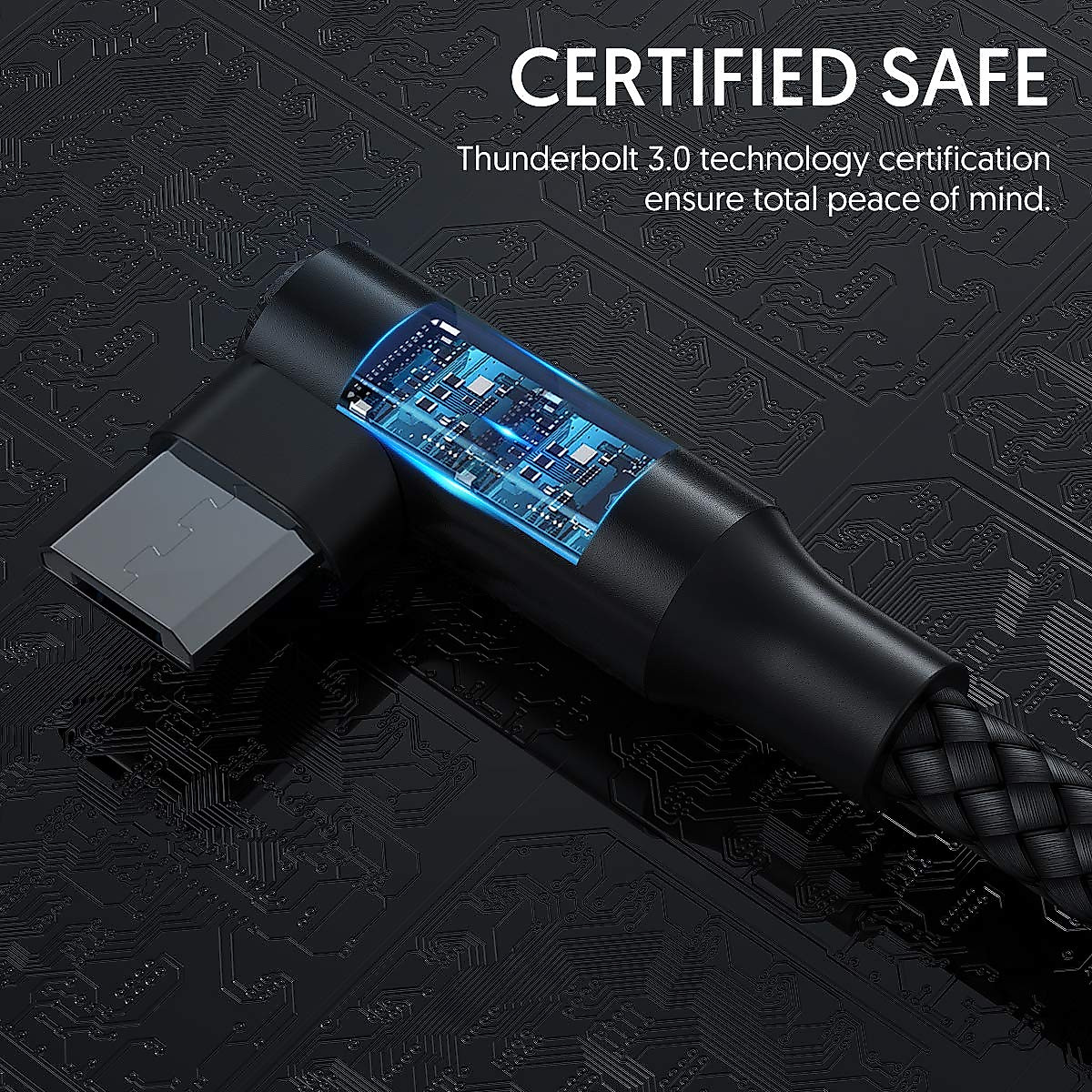 EWUONU Micro USB 90 Degree Cable [2 Pack 10FT] for Fire 7 HD8, Samsung Tablets, Galaxy S7 S6 Edge J8 J7, Xbox One, PS4 Controllers, Camera and More – Right Angled Micro USB Charging Cable