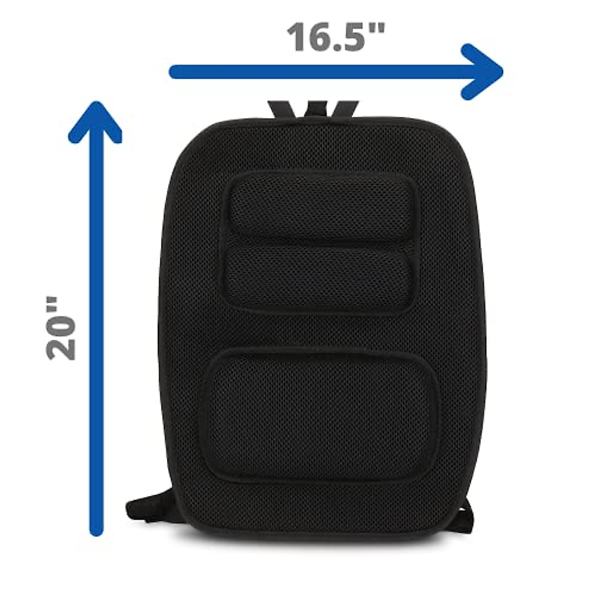 FOMI Firm Lumbar Orthopedic Back Support | Gel and Foam Thoracic Support Pillow for Office, Car, Kitchen | Sciatica and Tailbone Pain Relief | Upper and Lower Back Posture Cushion