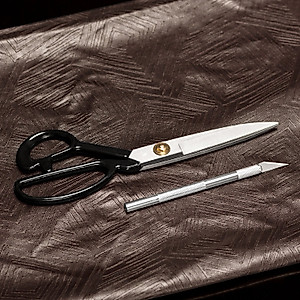 Sewing Scissors Ultra Sharp + Free Craft Knife - 9" Heavy Duty Professional Shears - All Purpose Scissors: Office & Crafts, Perfect for Seamstress, Tailors, Dressmakers, Students, Artists