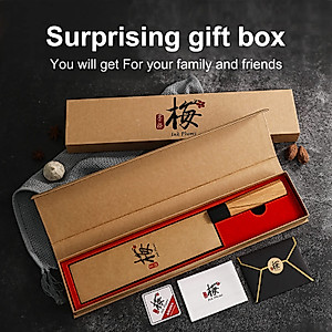 Ink Plums Santoku Chef’s Knife 7 Inch,Japanese Sharp Blade Kitchen Knife with Olivewood Handle And Beautiful Gift Box