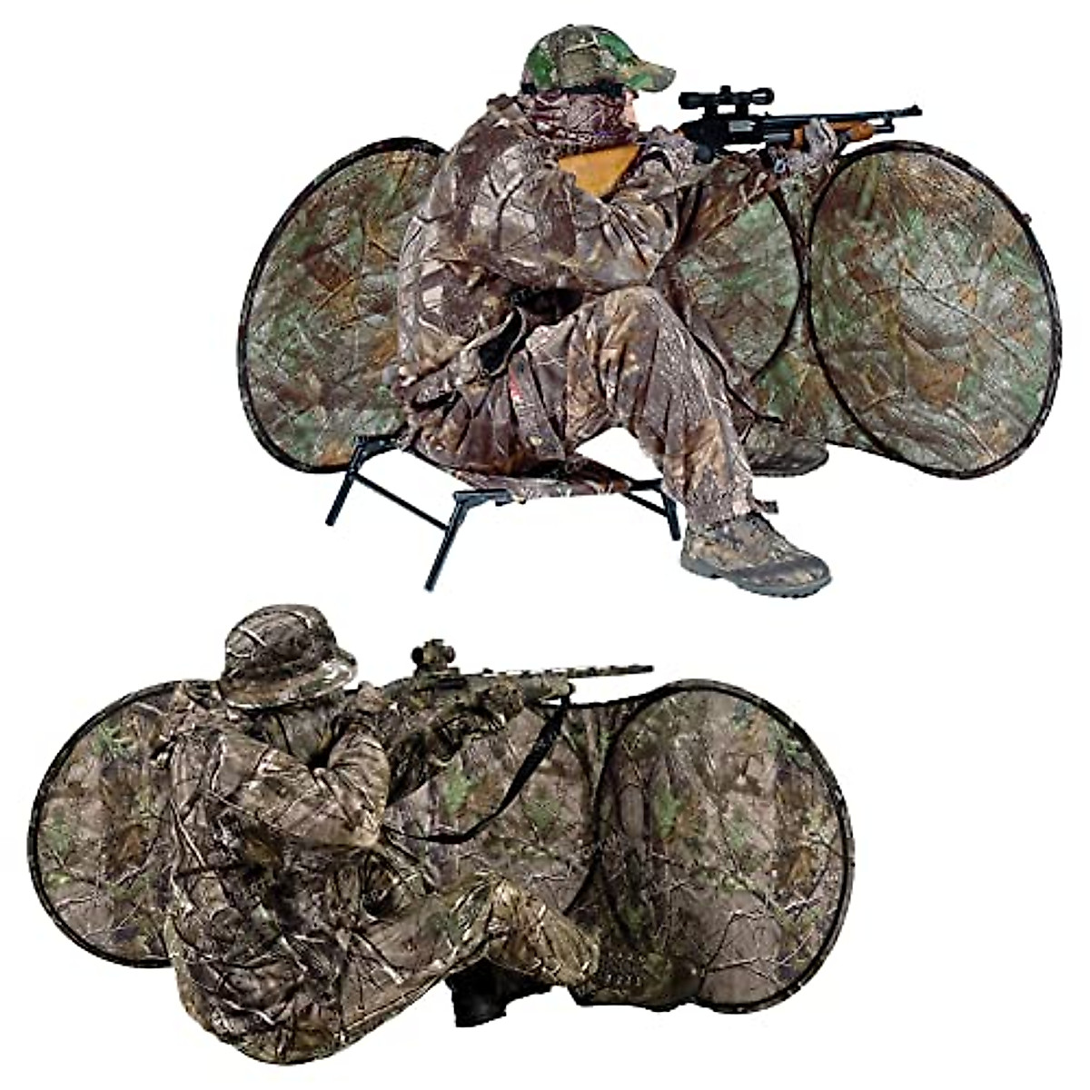 Ameristep Jakehouse Lightweight Durable 96" x 27" Compact Size 2-Person Capacity Portable Turkey Hunting Ground Blind - Mossy Oak Obsession