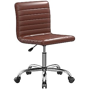SMUG Armless Home Office Chair, Light Red