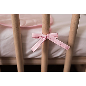 SheetWorld Crib Bib Sheet Saver - 13x27 Inches, Soft Cotton Material, 4 Secure Corner Ties - Essential Baby Bedding for Easy Clean-Up and Comfort - Proudly Made in the USA