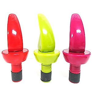 6 Wine Bottle Stoppers Preserver Vacuum Sealer Expanding Cork Joie Airtight Top