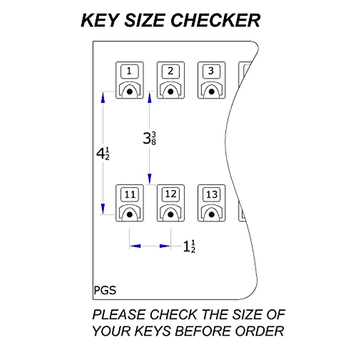 International Stand Company Key Rack, 18PGS with 18 Numbered Hooks for Small Businesses or Residential (21 Sets of Tag & Ring Included) - Made in USA