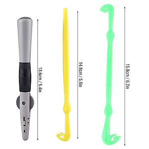 Fishing Knot Hook Tier Tool Set, Fishing Hook Tier Line Tying Tool with Sub-line + 2 PCS Single&Double Hook Fast Knot Tyer Tool Fishing Tackle Accessory