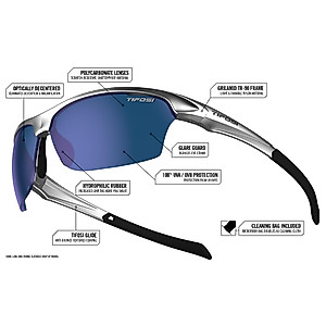 Tifosi Intense Sunglasses Crystal Smoke/Smoke Bright Blue