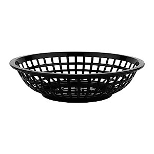 GET RB-820-BK Round Serving / Bread Basket, 8", Black (Set of 12)