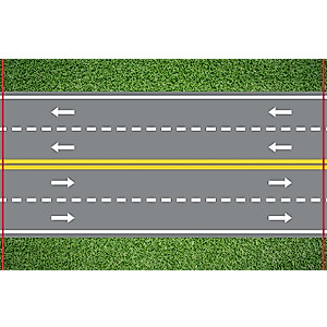 Vinyl Card Road Tiles Paper Road City Town Play Custom Driving Road and Parking Lot for 1/64 Ho Scale Car Track Builder for Kids Best Birthday Gifts Toys Boys Girls Ages 3+ Size of each Tile 12x 12 in