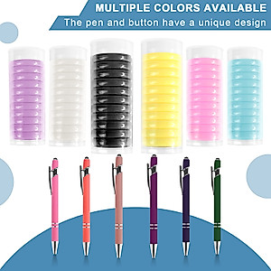 BOPOVA 6 Stylus 2-in-1 Ballpoint Pen and 6 Plastic Book Binding Trays, Stylus, Pen with Stylus, Compatible with Tablet and Smartphone,Click Pens， Ink Pen