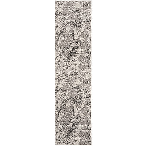 SAFAVIEH Skyler Collection 2' x 12' Grey/Ivory SKY186K Modern Abstract Non-Shedding Living Room Bedroom Runner Rug
