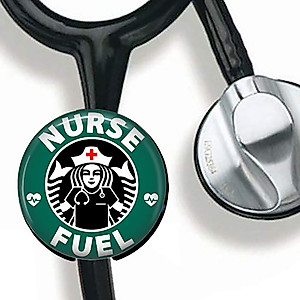 Nurse Fuel Stethoscope Tag Personalized,Nurse Doctor Stethoscope ID Tag Customized, Medical Stethoscope Name Tag with Writable Surface-Black