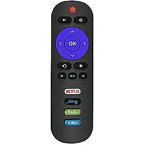Replacement for JVC Roku TV Remote Control, Compatible with All JVC Roku Smart TVs