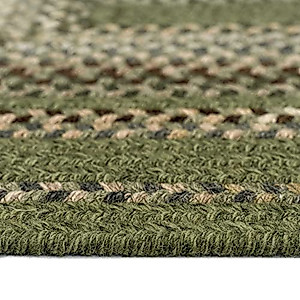 Capel 0392QS04000600265 Bradford Area Braided Rug, 4' x 6', Foliage