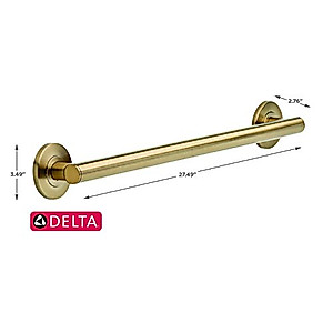 DELTA FAUCET 41824-CZ Contemporary 24-Inch Grab Bar with Concealed Mounting, Champagne Bronze