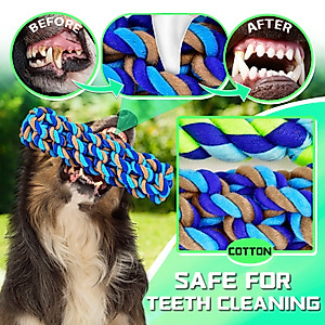 XL Dog Chew Toys for Aggressive Chewers Large Breed, 14 Pack Tough Indestructible Dog Toys for Aggressive Chewers, Durable Puppy Chew Toys for Teething, Heavy Duty Cotton Dog Rope Toys for Large Dogs