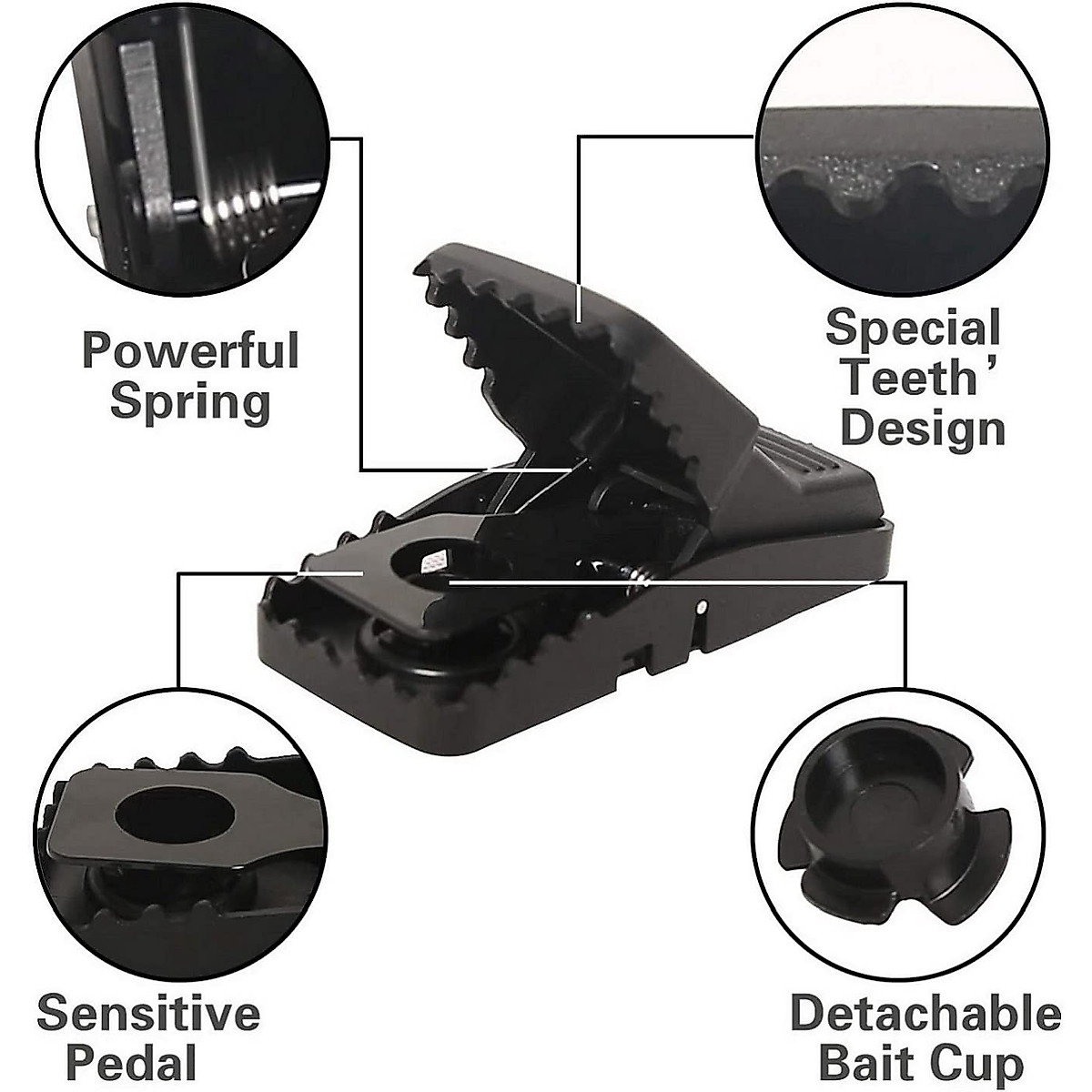 Mouse Trap, Small Mice Trap Indoor Quick Effective Sanitary Safe Mouse Catcher for Family and Pet - 12 Pack