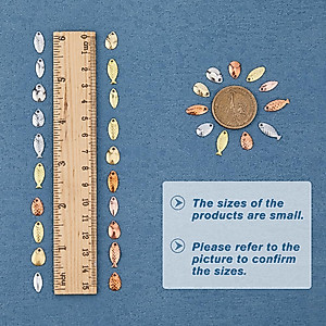 SUPERFINDINGS 300PCS 5 Styles Fishing Attractor Spinner Blades 3 Color Deep Cup Spinner Blades Spoons Rigs Fishing Spinner Blades Baits DIY Fishing Lures Accessories,5~8mmx11~13mm