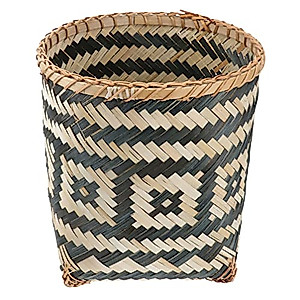 UPKOCH 1pc Weaving Trash Can Vintage Waste Paper Basket Bedroom Sundries Organizer