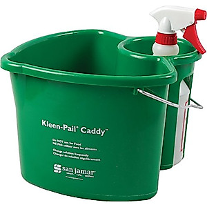 San Jamar KP500 Kleen-Pail Commercial Cleaning Caddy System, Green