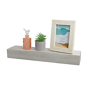 Kiera Grace Chunky Floating Shelves, Modern Wall Mounted Shelves Hanging Shelf for Home, Room, Office, 22", Grey, 1Pack